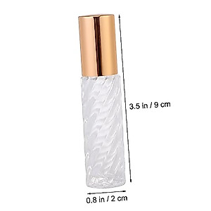 FOMIYES Perfum 10pcs Perfume Mini Lip Gloss Roller Bottle Refillable Container Perfume Roller Bottles Rolling Balls Roll-on Bottles Essential Oil Essential Oil Bottle Multifunction