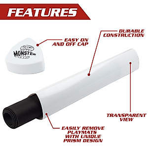 Original - 2 Packs - Playmat Tube - Monster Protectors Prism-shaped Play Mat Tube (Opaque White) - Won't Roll, Easy in and Out Design