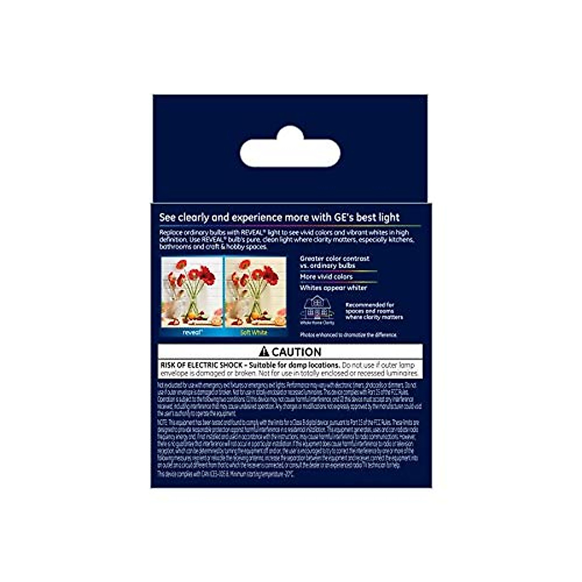 GE Reveal 40-Watt EQ A15 Color-Enhancing Dimmable LED Light Bulb (2-Pack)