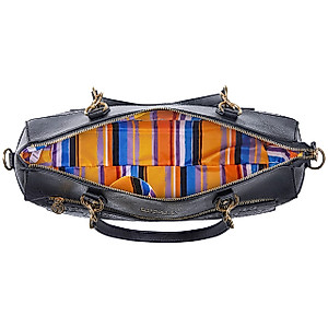 Badgley Mischka Madalyn Vegan Leather Travel Tote Weekender Bag (Black)