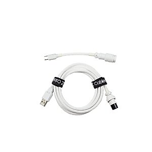 Tez Cables S-Series Aviator Keyboard Cable for Mechanical Keyboards USB-C (White, Painted GX-16)