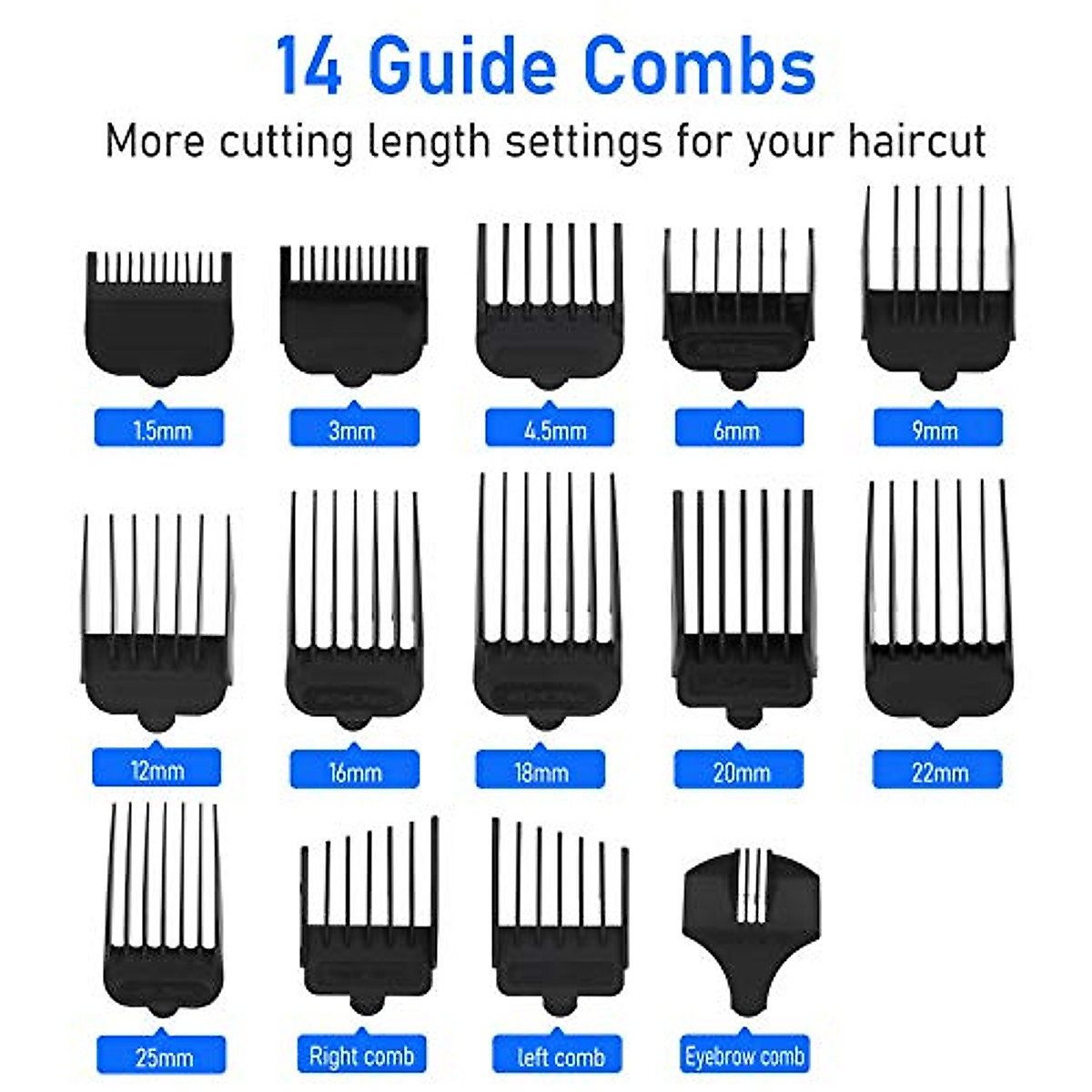 Corded Hair Clippers Professional Hair Cutting Kit 24 Pieces Accessories Hair Trimmer with 14 Guide Combs,3 Hair Combs,1 Scissor,1 Storage case,1 Barber Cape