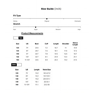 Floerns Girls 2 Piece Outfit Ruffle Trim Long Sleeve T Shirt and Short Skirt Set Brown Black 8 Years