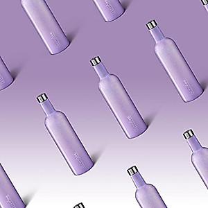 BrüMate Winesulator 25 Oz Triple-Walled Insulated Wine Canteen Made Of Stainless Steel, 24-hour Temperature Retention, Shatterproof, Comes With Matching Silicone Funnel (Glitter Violet)