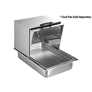 Soro Essentials- Stainless Steel Square Back Roll Top Cover with Handle- Fits 12” x 20" Steam Table Pan Anti-Jamming Steam Pan Cover Restaurant Steam Table Pan Cover for Commercial Kitchen Supplies