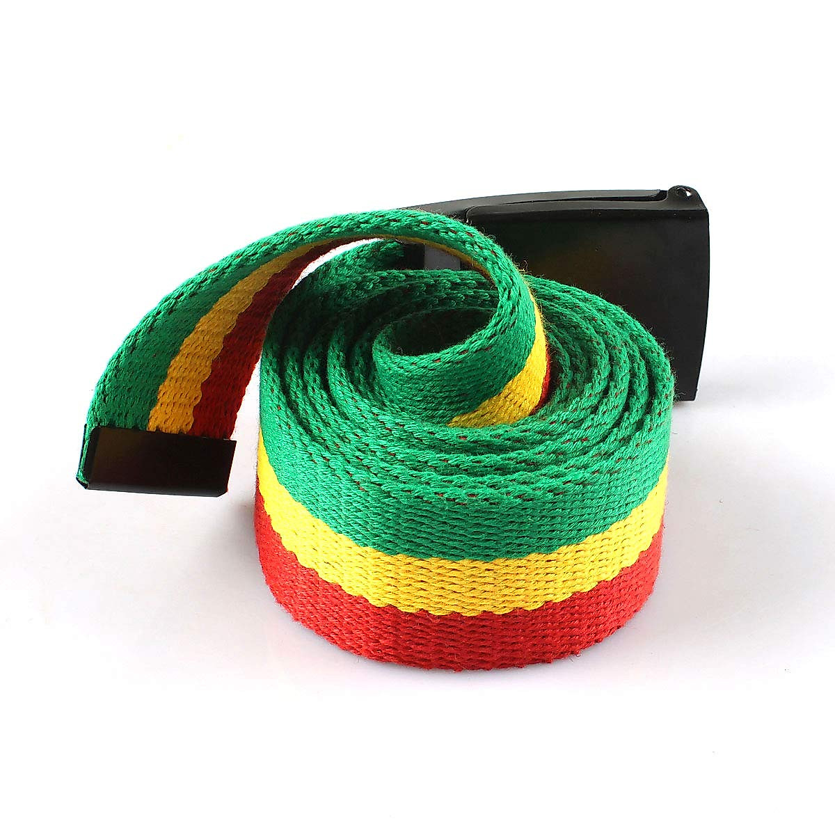 Rasta Jamaican RGY Canvas Belt with Styilish Buckle Canvas (RGY Buckle, One Size)