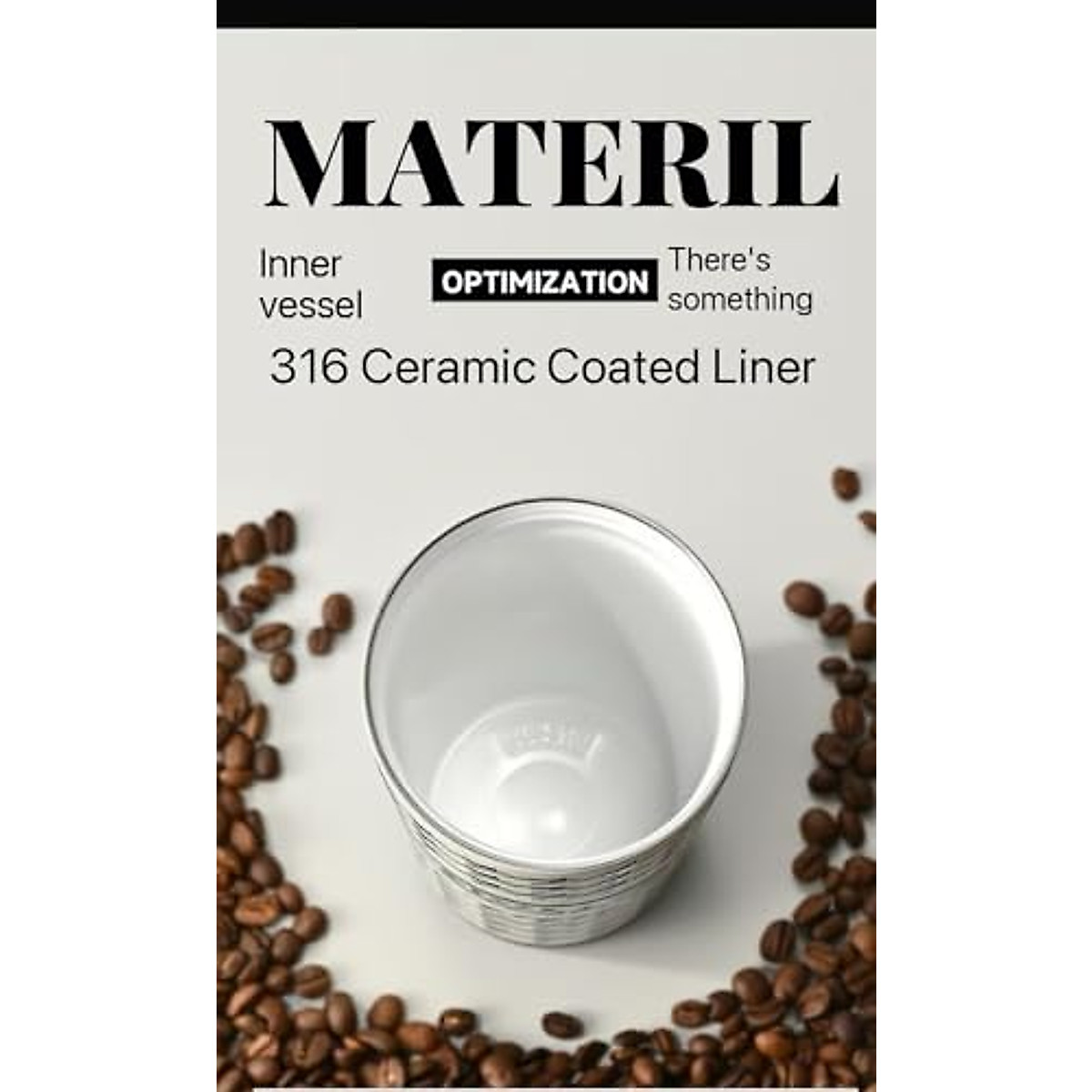 Coffee mug, Coffee Travel Mug +gift box,18 OZ stainless steel+ceramic tumbler, portable travel mug, Double drinking mouth, straight Drink +Straw, best wedding, anniversary, birthday gift