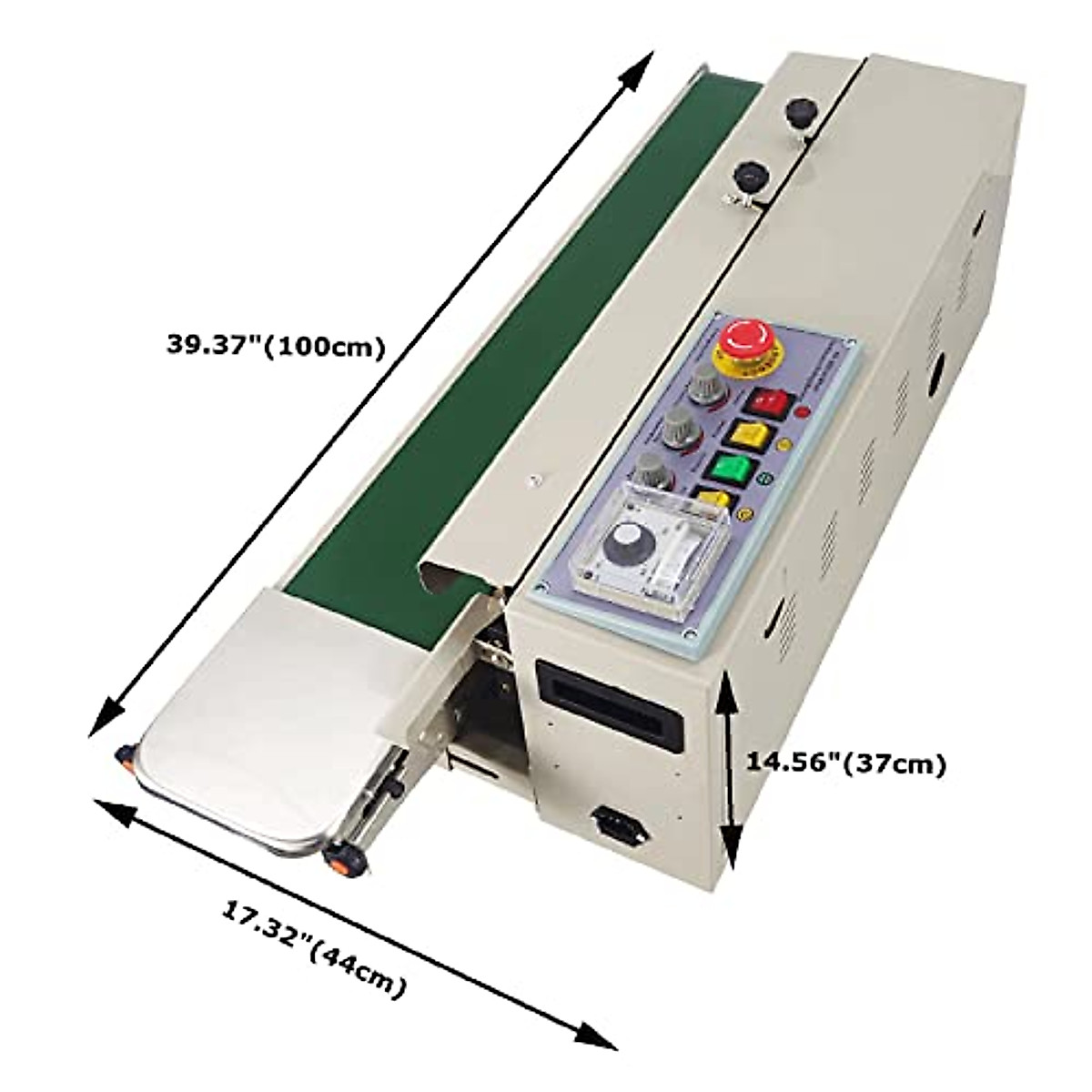 TECHTONGDA Continuous Bag Sealing Machine with Ink Coder FRD-1000II Automatic Band Sealer 110V