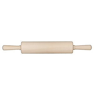 Mrs. Anderson’s Baking Stainless Steel Ball Bearing, Classic Wooden Rolling Pin, Made in America, 12-Inch by 2.75-Inch