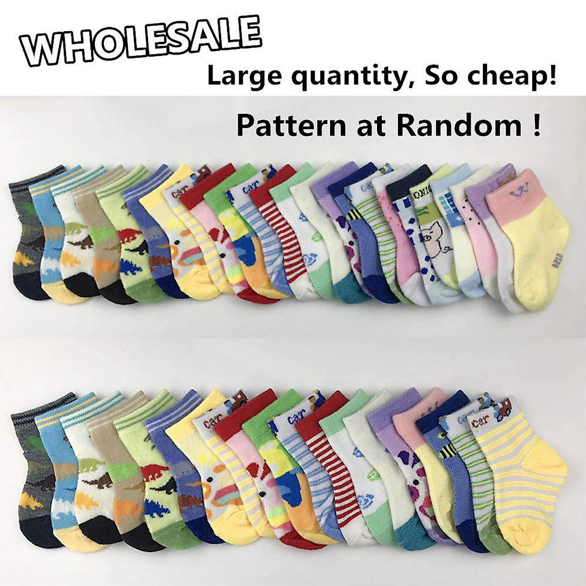 WAFUNNE Baby Boy Girl Socks Wholesale 20 Pairs Baby Socks Cotton Girl 0-12 months