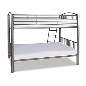 Powell Heavy Metal Bunk Bed, Full Over Full, Pewter