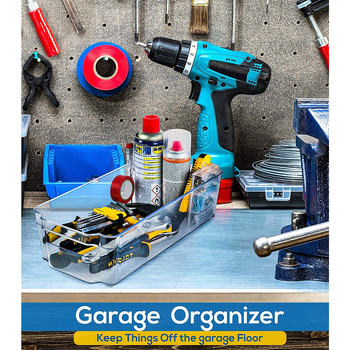 Utopia Home Pantry Organizer - Set of 10 Refrigerator Organizer Bins - Fridge Organizer for Freezers, Kitchen Countertops and Cabinets - BPA Free (Clear)