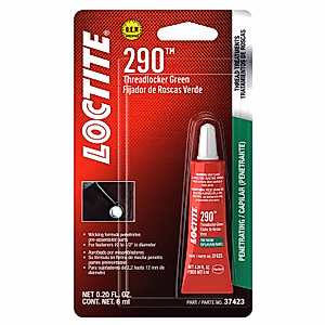 Loctite 487234 Threadlocker 290 Penetrating Liquid Tube, Green, 6-ml