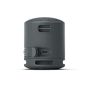 Sony SRS-XB100 Wireless Bluetooth Portable Lightweight Super-Compact Travel Speaker, Extra-Durable IP67 Waterproof & Dustproof, 16 Hour Battery, Versatile Strap, and Hands-Free Calling, Black New