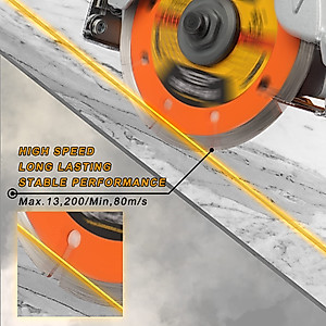 Hoteche 3Pcs Diamond Cutting Blades 4-1/2" Diamond Cutting Wheel for Angle Grinder Dry/Wet Cutting Blade for Brick, Masonry, Concrete, Tile and Ceramic