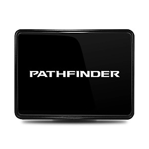 iPick Image, Compatible with - Nissan Pathfinder UV Graphic Black Metal Face-Plate on ABS Plastic 2 inch Tow Hitch Cover