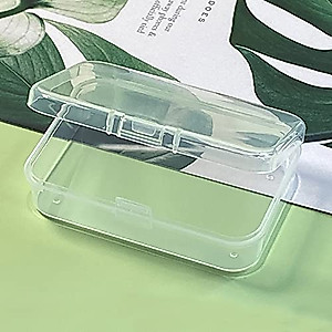 GBSTORE 10 pcs Small Clear Plastic Storage Box Mini Rectangle Bead Organizers Box Case Container for Jewelry Earplugs Crafts Nail Decoration Small Items