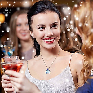 ASELFAD Butterfly Necklaces for Women with June Birthstone Crystals, Mothers Day Gifts, Anniversary Birthday Heart Jewelry for Women Mom Wife Girlfriend - Purple