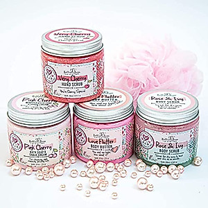 Bella & Bear Pink Cherry Bath Soap & Shave Cream, Paraben Free, No Harmful Chemicals, Cruelty Free, Vegan, 6.7oz