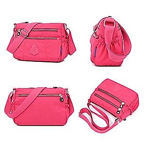 MINTEGRA Shoulder Bag for Women Waterproof Crossbody Purses Lightweight Nylon Work Travel Purse Messenger Bag