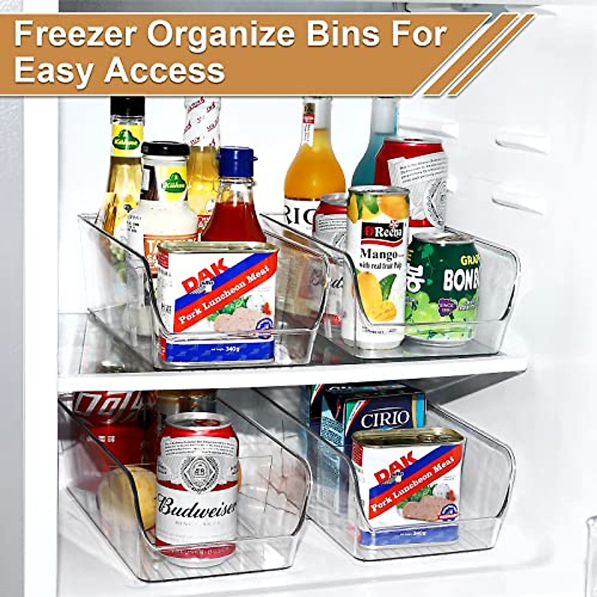 GESTONE 2 Pack Pantry Snack Organizer, Pantry Organization and Storage, Pantry Organizer Bins for Snacks, Pouches, Packets, Stackable Snack Organizers for Fridge, Kitchen, Cabinets, Table, Bedroom