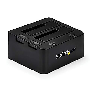 StarTech.com Dual-Bay USB 3.0 to SATA and IDE Hard Drive Docking Station, USB Hard Drive Dock, External 2.5/3.5" SATA III/IDE, SSD/HDD Docking Station, Hot-Swap Drive Bays, Top-Loading (UNIDOCKU33)