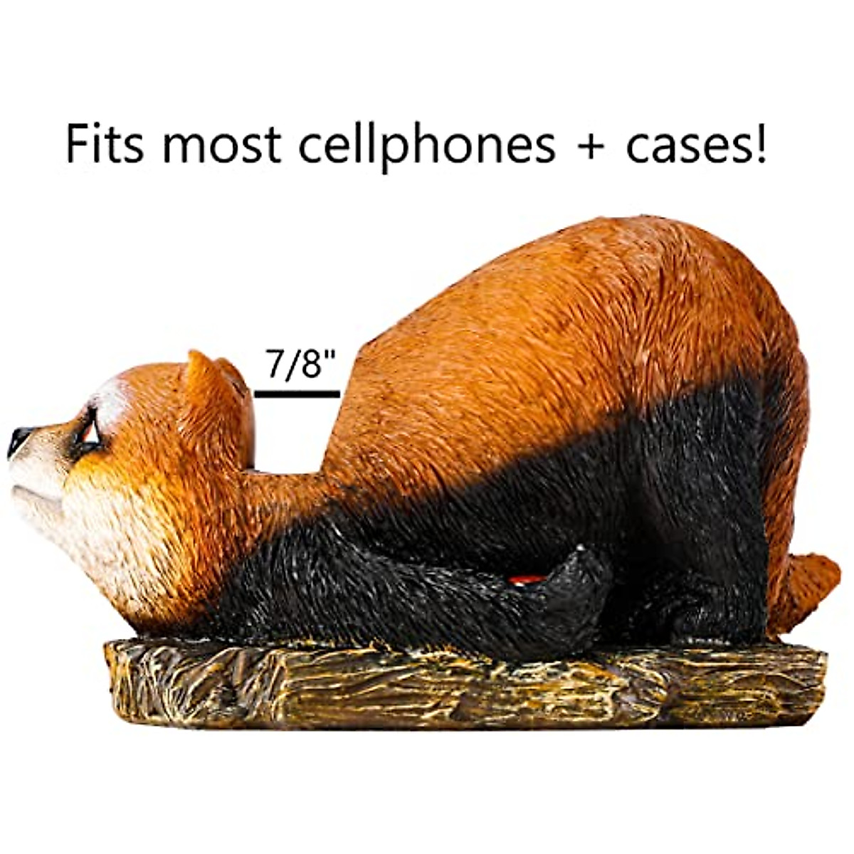 Rascally Red Panda Multi-Functional Desktop Organizer | Cell Phone Stand | Tablet Stand | Eyeglass Holder | Sunglass Holder | Piggy Bank | Desk Pet | Unique Gift