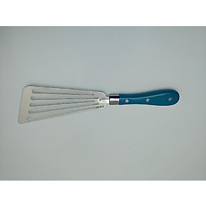The Pioneer Woman Thin Stainless Steel Metal Spatula 12 1/4" Turner ABS Handle Dishwasher Safe, Teal