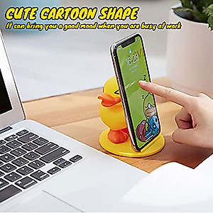 Little Yellow Duck Cute Phone Stand - Silicone Animal Phone Stand, Portable Phone Stand, Widely Compatible with Various Types of Smartphones and Tablets