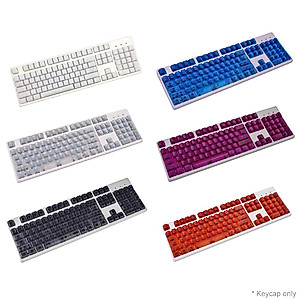 MOHALIKO 104 PBT Keycaps Set, Universal Stylish Clear Mechanical Keyboard Key Caps Replacement for Mechanical Gaming Keyboard Clear