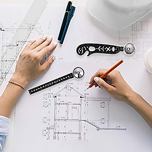Multi-Function Drawing Tool, EDC Stationery Multifunction Scale Ruler, Versatile Circle Drawing Tool for Designers Architects Artists Student