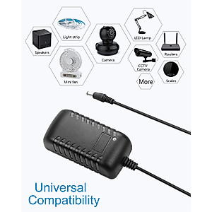 ALITOVE 24V 1A 24W DC Power Supply Adapter 100~240V AC to DC 24 Volt 1 Amp Converter 24 vdc 1000mA 800mA 600mA 400mA 200mA with 5.5mm x 2.5mm 2.1mm Plug for LED Strip Light CCTV Camera DC Pump