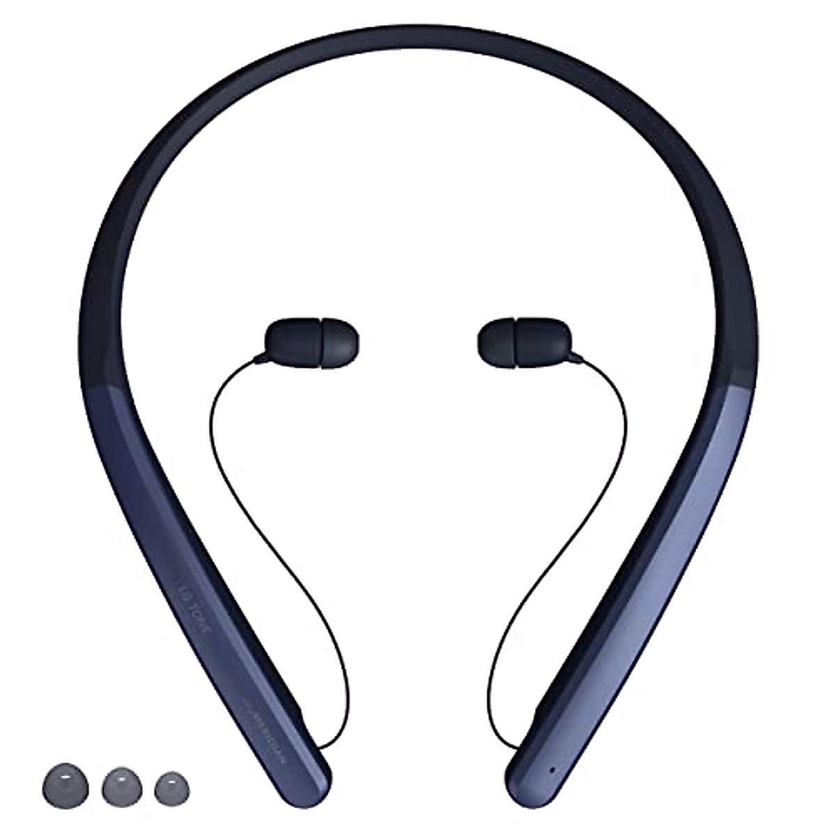 LG Tone Flex Wireless Bluetooth Stereo Neckband Earbuds HBS-XL7-32-Bit Hi-Fi DAC, Meridian Audio,Google Assistant (Navy Blue)