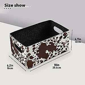 xigua Cow Print Storage Bins Set of 2,Collapsible Storage Cube Home Decor Storage Baskets Organizer for Toys Books Shelves Closet Laundry Nursery