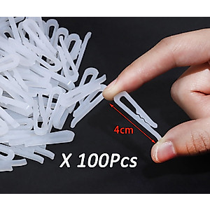 Mini Skater 1.5 Inch U Shape Plastic Alligator Clips with Teeth Small Shirt Folding Clips for Folding Ties Socks Pants Securing Fabric to Comic Book Boards (100)