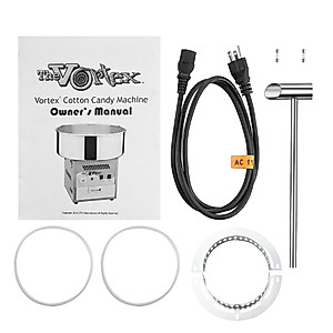 Cotton Candy Machine – 1000W Vortex Floss Maker with Stainless-Steel Pan - Uses Sugar or Hard Candy for Party Treat by Great Northern Popcorn (Pink)