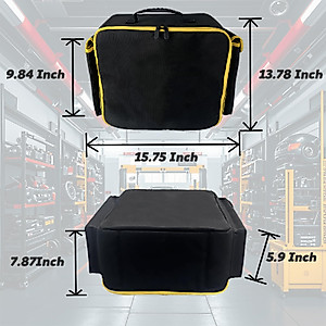 ROYALMAL Carrying Case for DEWALT DXAEJ14 Portable Power Station - Compatible with Air Compressor, Charger, and Inverter Accessories (Case Only) Shell Replacement, Black, BAG-002