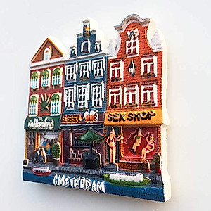 Amsterdam Holland 3D Fridge Magnet Souvenir Gift Collection Home Kitchen Decoration Magnetic Sticker Amsterdam Netherlands Refrigerator Magnet