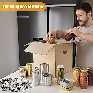 Bulk 100 Pieces P38 Can Openers Military Stainless Steel Survival Can Opener Camping Can Opener Army Emergency Can Opener Portable Keychain Manual Can Opener for Travel Camping Christmas Gift