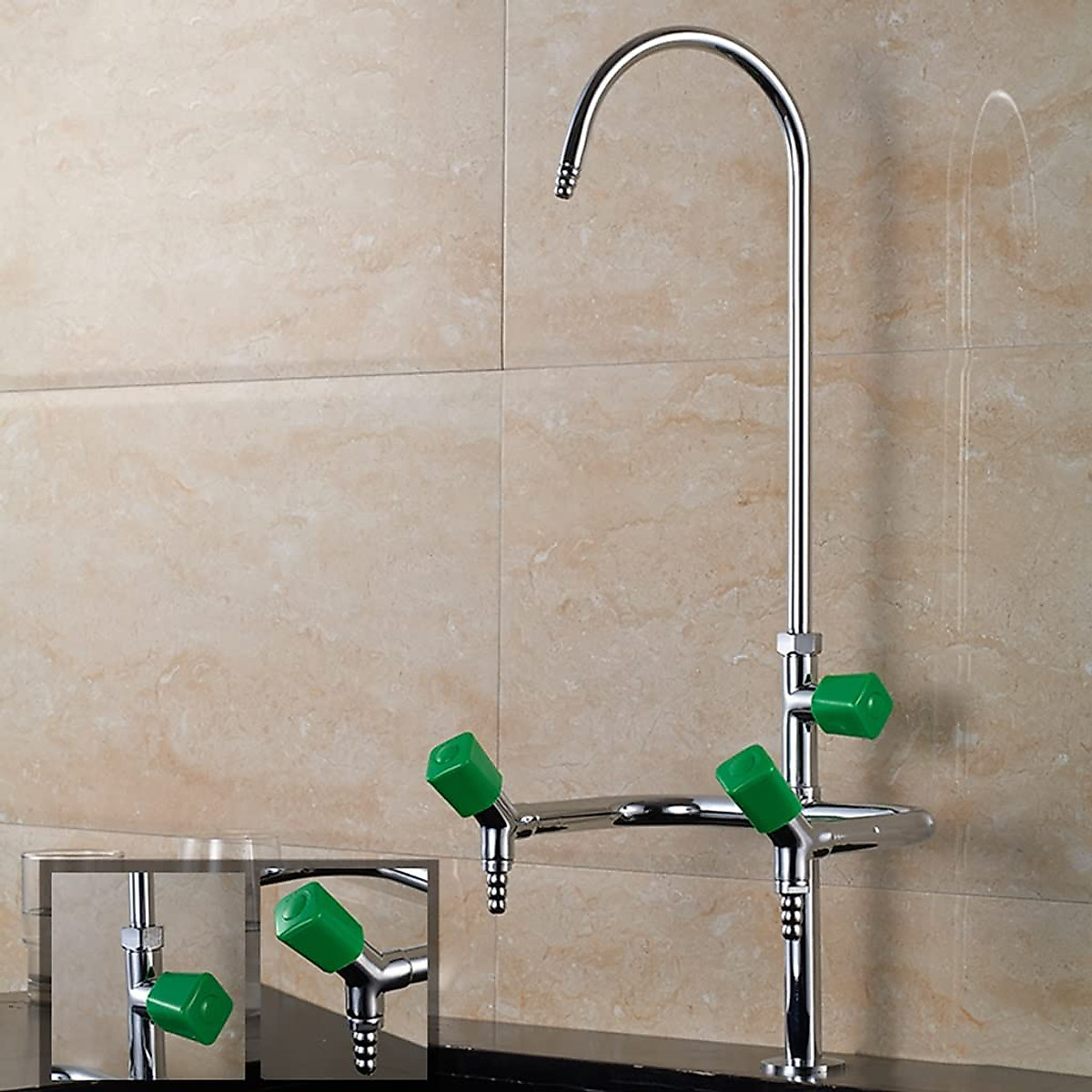 BBGS 3-nozzles Lab Faucets, High Arc Single Handle Sink Faucet for Kitchen Sink Stainless Steel Bar Commercial Laboratory Tap