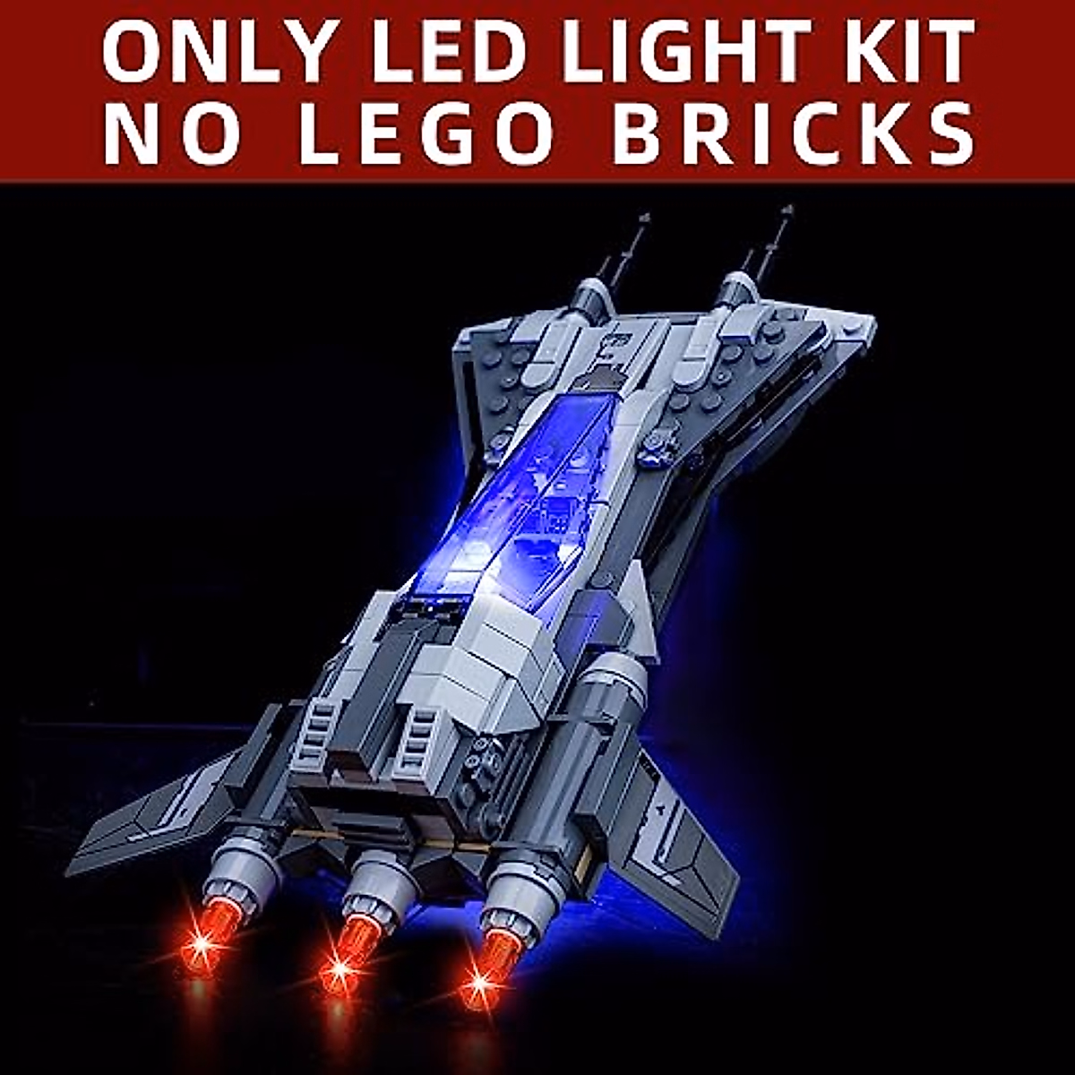Bourvill LED Lights Kit for Lego Star Wars Pirate Snub Fighter 75346 - Lights Set Compatible with Lego 75346 Set -Classic Version (Lights Kit Without Model)