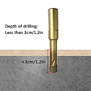 Jashtool Diamond Drill Bits 3 PCS 8mm 5/16 inch Ceramic Diamond Hole Saw Set with Wax Insert Cooling for Ceramic Tile Porcelain Marble Granite Stone Rock Glass