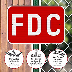 Sigo Signs - FDC Sign, Red Background, 12x18 Inches, 3M EGP Reflective .063 Aluminum, Fade Resistant, Made in USA