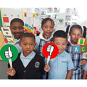 Thumbs Up/Thumbs Down Paddles 24 Packs for Classroom Voting, Teacher Classroom Event Supplies and Teacher Student Interaction Signs