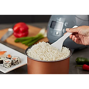 Yum Asia Panda Mini Rice Cooker With Ninja Ceramic Bowl and Advanced Fuzzy Logic (3.5 cup, 0.63 litre) 4 Rice Cooking Functions, 4 Multicooker functions, Digital LED display - 120V