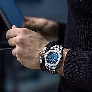 JOESD Men's Automatic, Auto Date Wrist Watches Waterproof Analog Watch with Stainless Steel Skeleton Luxury Classic Mechanical Watch 42mm