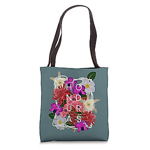 Flowers of Honduras Word Art - Honduran Pride Tote Bag