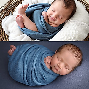 Newborn Posing Wrap Newborn Photography Props Soft Stretch Knit Blanket Handmade Wrap for Baby Boys Girls Photoshoot…