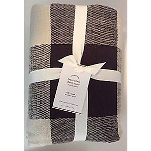 Pottery Barn Bryce Buffalo Check Duvet Cover Full/Queen & Two Standard Shams ~Charcoal~