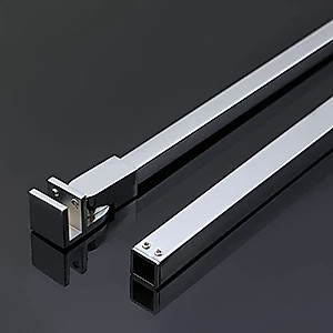 LukLoy Adjustable 700mm to 1200mm Telescopic Bar Support Bar Stabilizer Bracket for Walk in Shower Screen 6mm - 10mm Glass